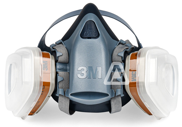 Комплект 3M 7503 для малярных работ ( Полумаска 3М 7503 , фильтр 3М ...