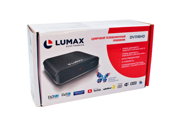 ТВ-ресивер Lumax DV1116HD, черный купить по выгодной цене в интернет-магазине OZON (608740681)