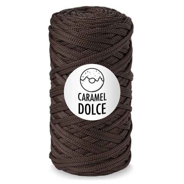 Шнур для вязания Caramel DOLCE 4мм, Цвет: Маффин, 100м/200г, плетения ...