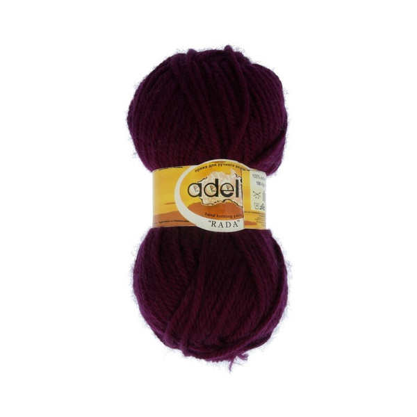 Пряжа ADELIA "RADA" 100% акрил 100 г 80 м №087 т.фиолетовый - купить с ...