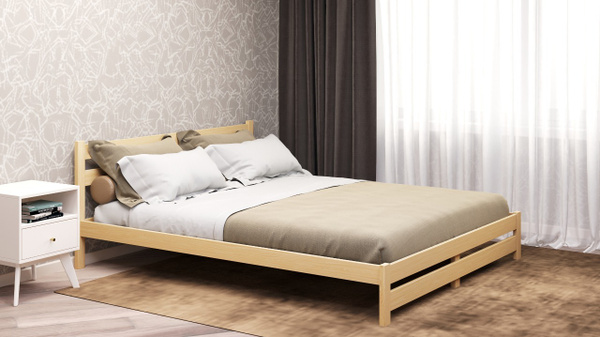 Двуспальная кровать,, 140х200 см купить на OZON по низкой цене (584832143)