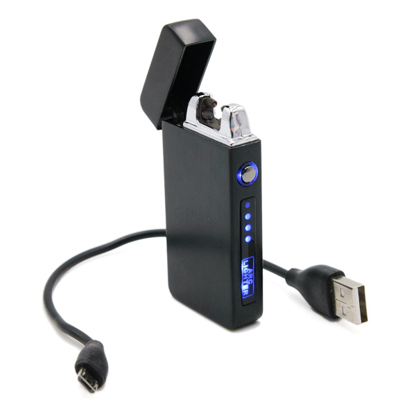 Зажигалка плазменная с кнопкой с зарядкой от USB и кабелем - купить с ...
