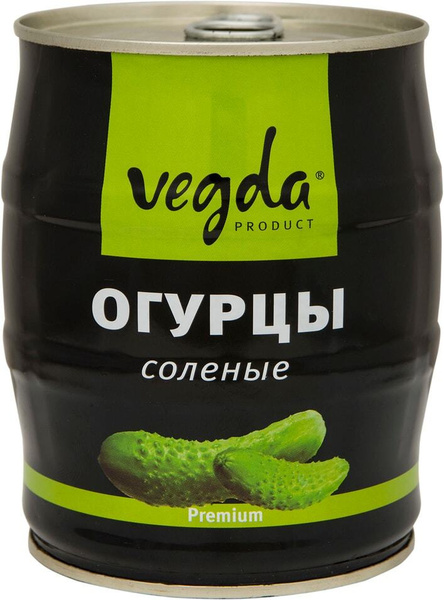 Огурцы Vegda соленые 580г - купить с доставкой по выгодным ценам в ...