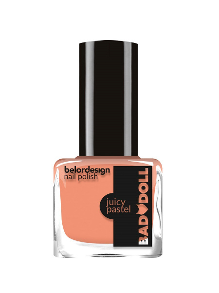 BELOR DESIGN Лак для ногтей Bad Doll JUCY PASTEL тон 308 оранжевый 6мл ...