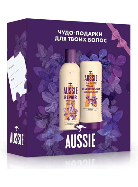 Подарочный набор Aussie Шампунь Repair Miracle 300 мл./Реконструктор ...