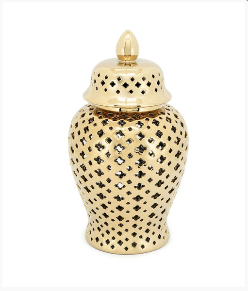 Ваза для цветов ABHIKA VASE MING CROSS GOLD / Ваза декоративная ...