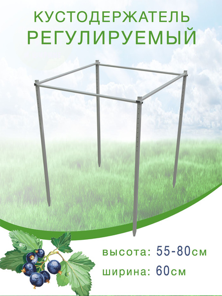 Кустодержатель сборный регулируемый 80х60х80 для смородины, крыжовника ...