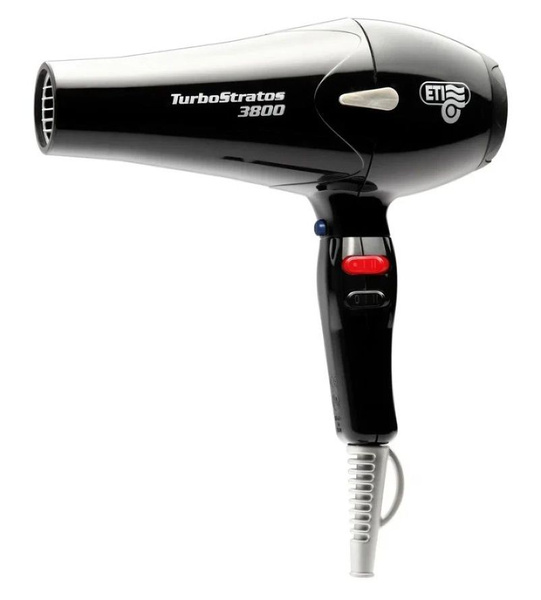 Профессиональный фен Eti Turbo Stratos 3800, 2400W, черный, 2605200C0 ...