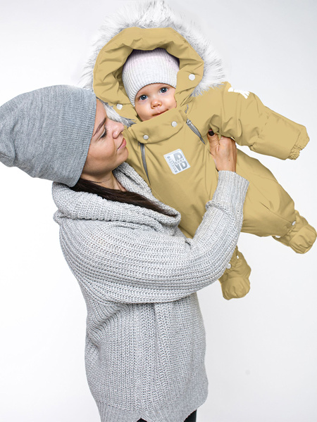 Комбинезон утепленный Мальчики Malek Baby, размер 74, рост 74 горчичный ...