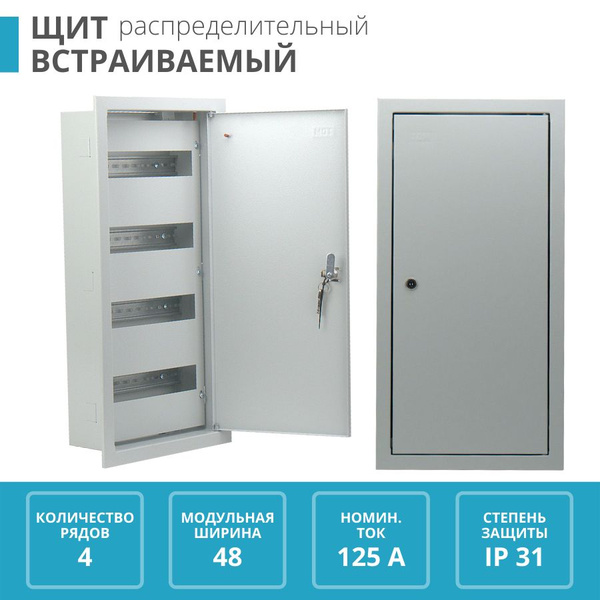Щит распределительный встраиваемый металлический ЩРВ, щиток ...