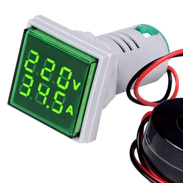 Digital Voltmeter Ammeter AC 60-500V 0-100A Green, Цифровой вольтметр ...