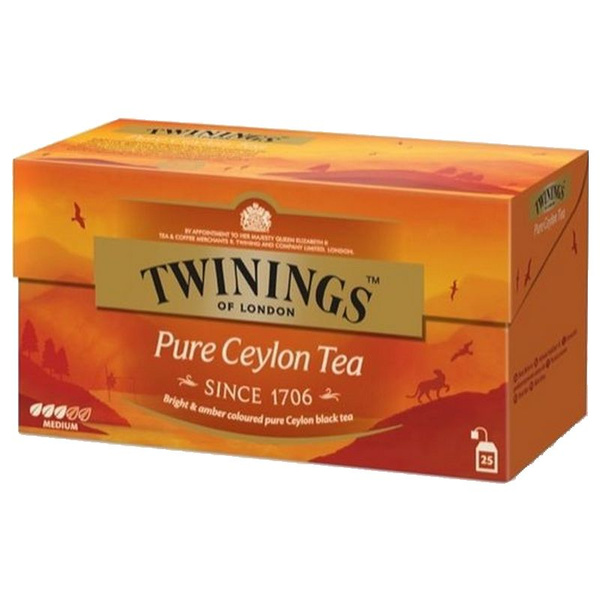 Чай Twinings / Твайнингс черный Цейлон, короб (25 пак.) 50 грамм ...