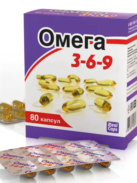 RealCaps Омега 3-6-9 1600 мг 80 капсул - купить с доставкой по выгодным ...