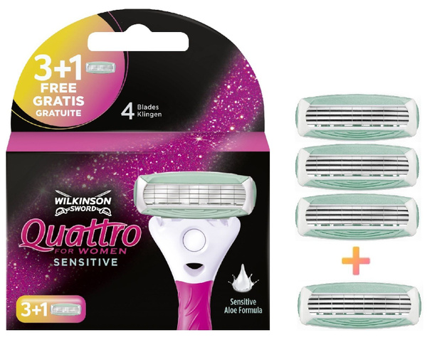 Wilkinson Sword Quattro for Women Sensitive / Сменные кассеты для ...
