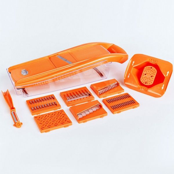 Libra Plast Терка-овощерезка, 7 ножей, пластик, нержавеющая сталь, с плододержателем и ...