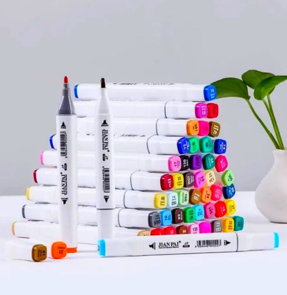 Набор маркеров для скетчинга Jian Pai Artist's Markers 60шт. - купить с ...
