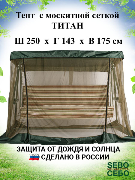 Москитная сетка для садовых качелей SEBO 143x175 см купить по доступной ...