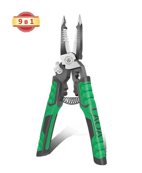 Многофункциональные плоскогубцы / клещи электрика / стриппер-кабелерез 9 в 1 LAOA купить на OZON ...