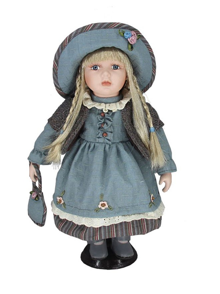 Кукла фарфоровая 12' на подставке Porcelain Фарфор - купить по низким ...