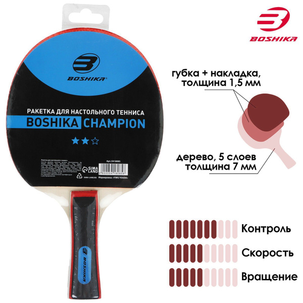 Boshika Ракетка для настольного тенниса - купить с доставкой по ...