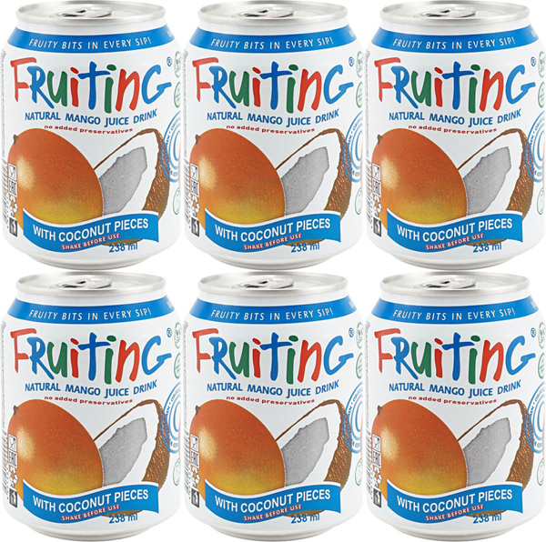 Напиток сокосодержащий Fruiting из натурального сока манго с кусочками ...