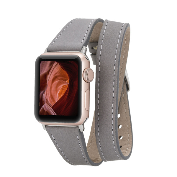 Кожаный ремешок с двойным оборотом для Apple Watch - купить с доставкой ...