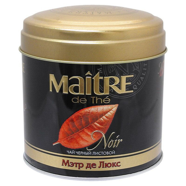 Maitre Чай листовой Де Люкс, черный, 100 г - купить с доставкой по ...