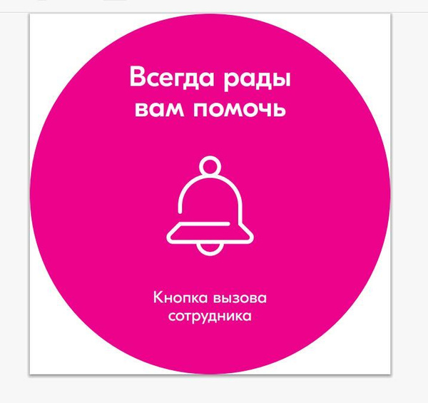 Табличка "Кнопка вызова сотрудника", 150х150мм, 15 см, 15 см - купить в ...