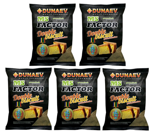 Прикормка натуральная летняя "DUNAEV-MS FACTOR" Бисквитный взрыв 5 кг (5 шт.*1 кг) - купить с ...