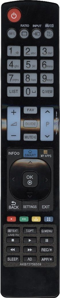 Пульт ДУ HUAYU Пульт для телевизора LG AKB73756559 / ORIGINAL - купить ...
