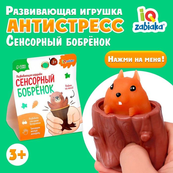 Развивающая игрушка "Сенсорный бобрёнок" - купить с доставкой по ...