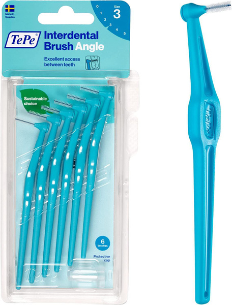 Межзубные ершики TePe Angle Blue (голубые) 0.6 мм, 6шт - купить с ...