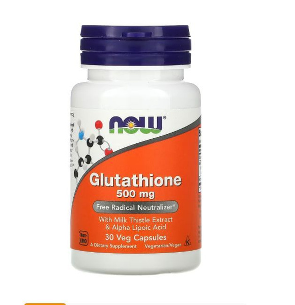 Now Foods Glutathione 500 мг 30 капсул, глутатион купить на OZON по ...