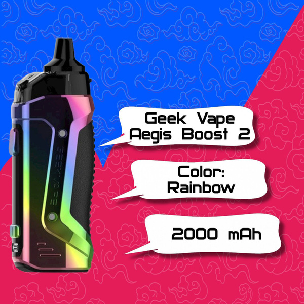 Набор Geek Vape B60(Aegis Boost 2) 2000mAh Pod Kit, Rainbow, 1 шт., без ...