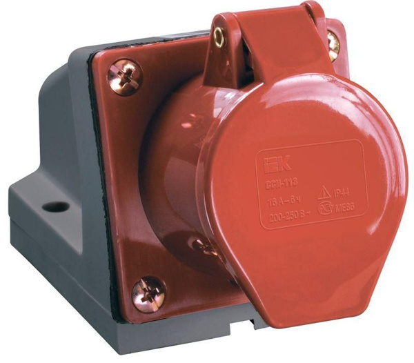 Розетка ОП 32А 380В 3P+PE+N ССИ-125 IP44 IEK PSR12-032-5 - купить по ...