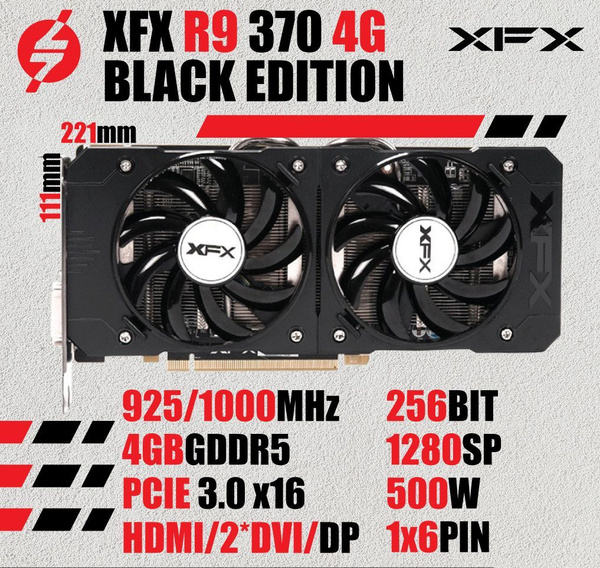 Видеокарта XFX Radeon R9 370, 4 ГБ DDR5, DDR5 - купить по низким ценам в интернет-магазине OZON ...