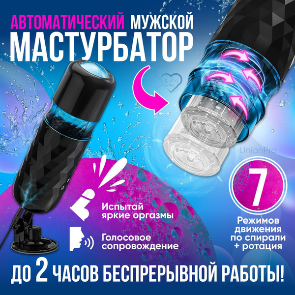 Мужской автоматический мастурбатор, 10 режимов с эффектом вращения ...