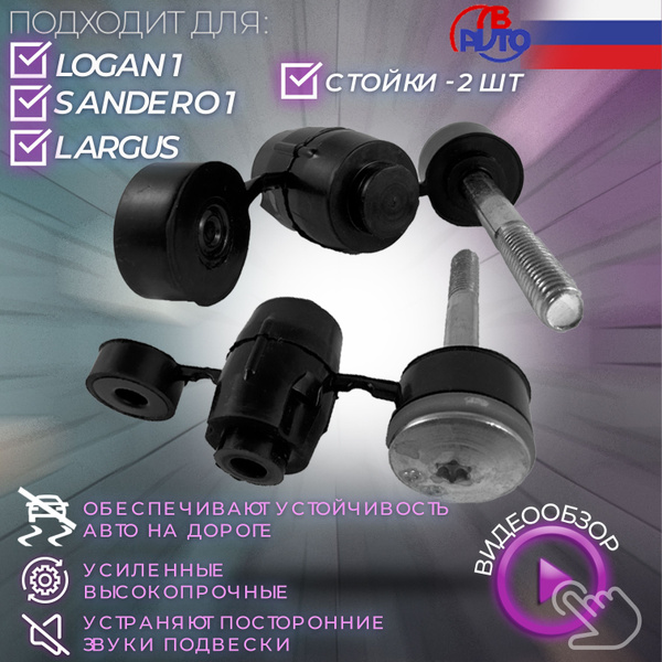 Стойки стабилизатора БАД (усиленные) 2 шт для Лада Ларгус Рено Логан 1 ...