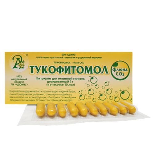Фитокрем-свечи для интимной гигиены Тукофитомол Флюид СО 2 Адонис ...