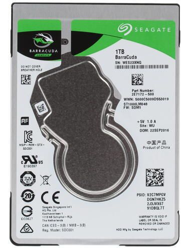 1 ТБ Внутренний жесткий диск Seagate BarraCuda (ST1000LM048 ...