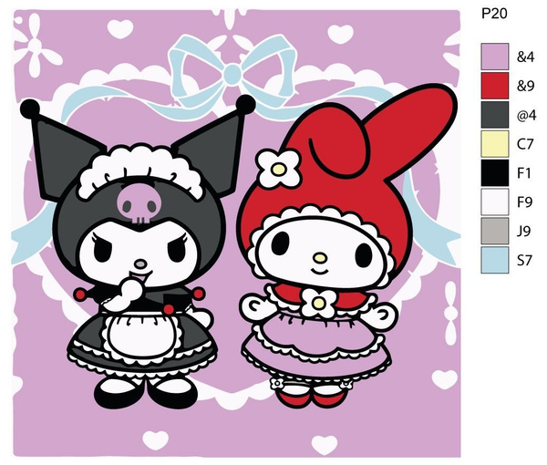 Детская картина по номерам P20 "Аниме Куроми. Куроми (Kuromi) и Май ...