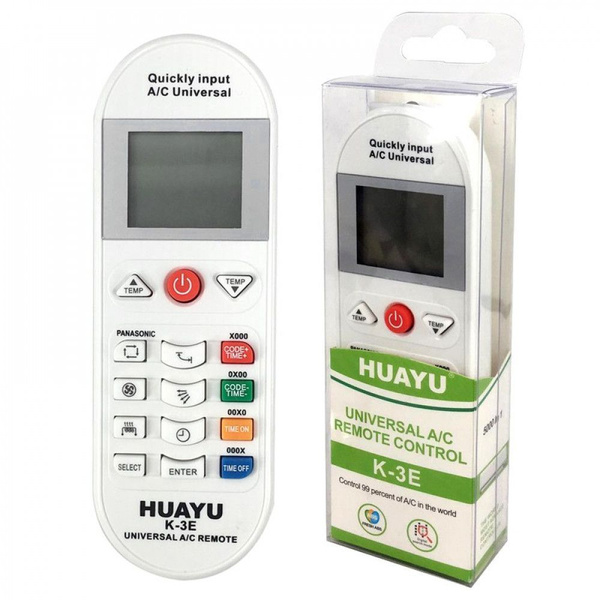 Пульт ДУ HUAYU Пульт Huayu K-3E 5000 в 1 для кондиционеров Universal A/C Remote 5000 в 1 ...