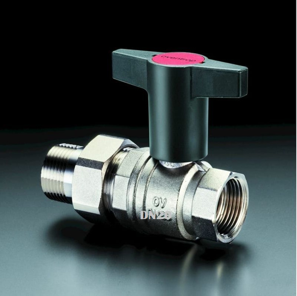 Кран шаровой Oventrop Optibal DN 20 НР G 3/4" PN 16 черная пластиковая рукоятка, 1075706 купить ...