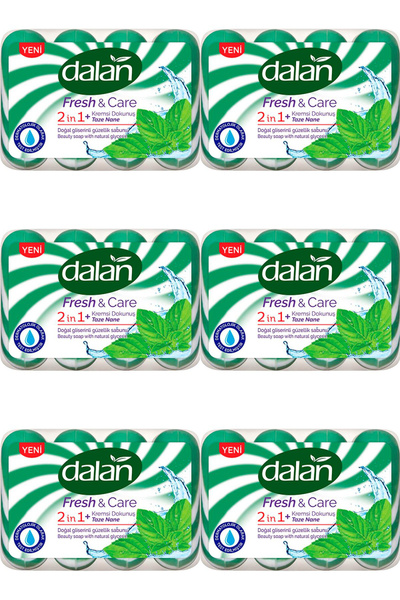 Dalan Мыло туалетное Fresh & Care Свежая мята, 360 г, 6 уп - купить с ...