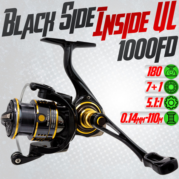 Катушка BLACK SIDE Инсайд топ new, С передним фрикционом, 1000 ...