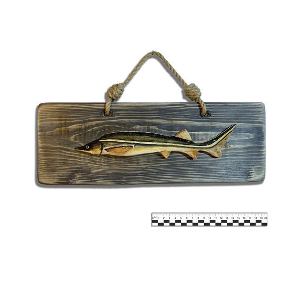 Украшение настенное интерьерное Керамическая настенная статуэтка осетра исп 3 купить по