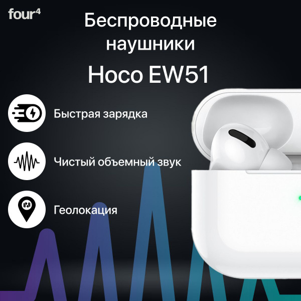 Наушники Внутриканальные hoco беспроводные Premium EW51 - купить по доступным ценам в интернет ...