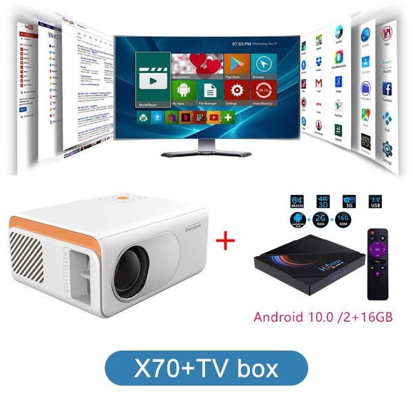 Проектор Everycom X70+TV Box купить по доступной цене с доставкой в интернет-магазине OZON ...
