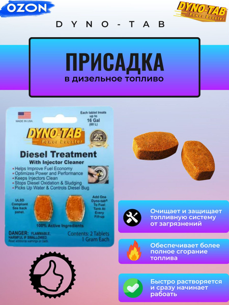 DYNO-TAB Присадка в топливо - купить с доставкой по выгодным ценам в ...