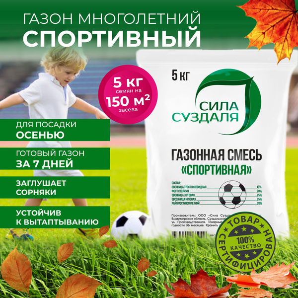 Газонные травы, Различные травы Сила Суздаля Газон спортивный - купить ...